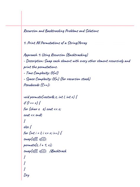 Recursion And Backtracking Pdf