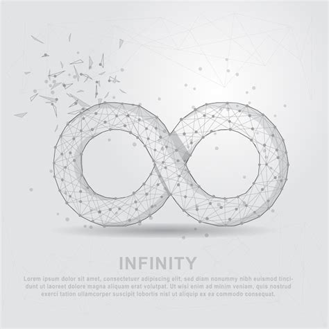 Premium Vector Infinity Symbol Shape Point Line And Composition Digitally Drawn In The Form Of