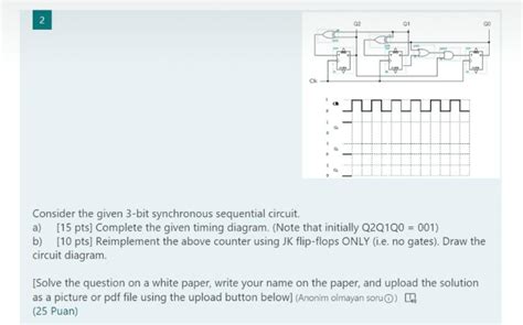 Solved 2 02 01 00 Consider The Given 3 Bit Synchronous