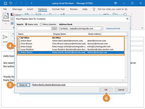 Redirect Replies Customguide