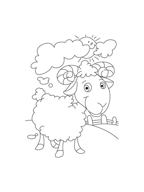 Барашек Картинка Для Детей Раскраска – Telegraph
