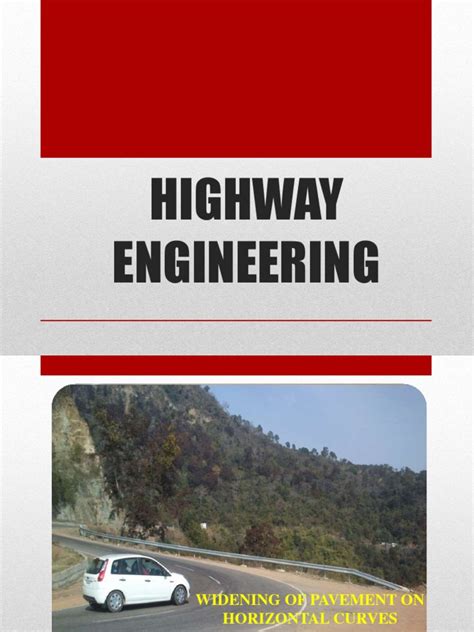Widening Of Road At Curves Pdf Lane Road