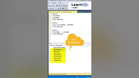 Sql Trick Concatenate With Separator Sqltips Youtube