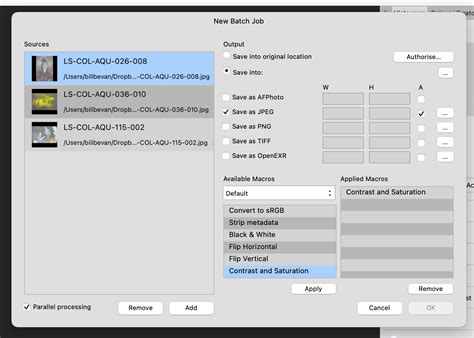 Affinity Photo Batch Job Help Desktop Questions Macos And Windows Affinity Forum
