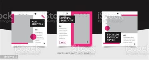 할인 프로모션 판매 및 특별 제공을위한 현대 패션 소셜 미디어 팩 템플릿 모바일 앱용 기하학적 추상적 패턴 프레임 프레임