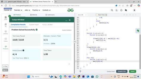 P Bharath Kumar On Linkedin 160daysofproblemsolving Setmatrixzeroes