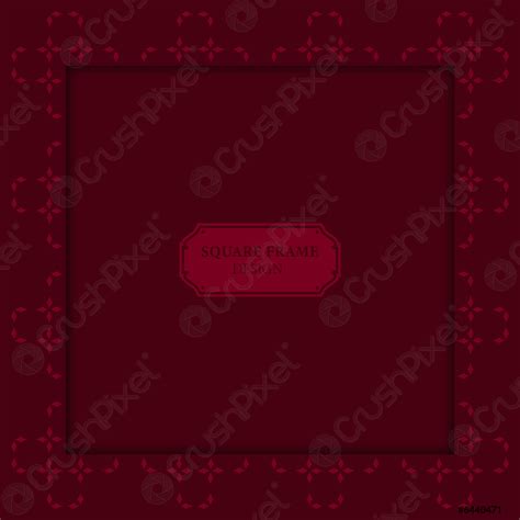 Square Frame Template For Your Design With Ornamental Elements Decor Stock Vector 6440471