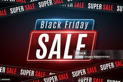 검은 금요일 판매입니다 빛나는 네온 배너 텍스트와 리본 블랙 플라이어 포스터 판매입니다 현대 웹 배너입니다 큰 한 할인 벡터 일러스트입니다 Eps 10 11월에 대한 스톡