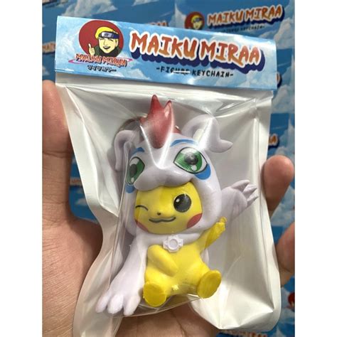 Jual Figure Keychain Gantungan Kunci Pokemon Pikachu Digimon Agumon Biyomon Gomamon Palmon