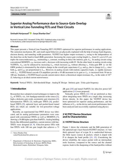 Superior Analog Performance Due To Source Gate Overlap In Vertical Line Tunneling Fets And Their