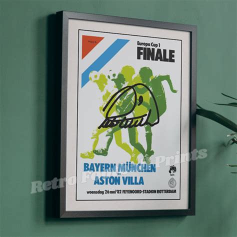 1982 European Cup Final Signed Programme Retro Football Prints