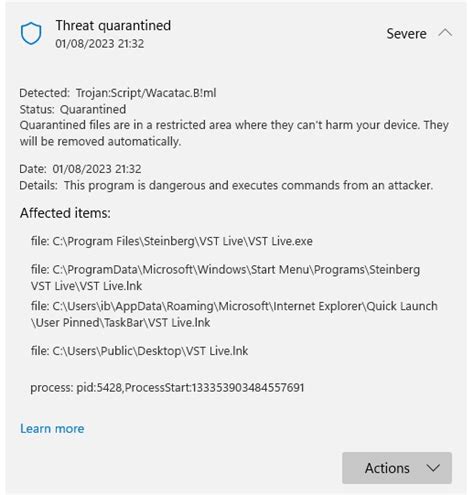 Windows Defender Removing Vst Live Vst Live Steinberg Forums