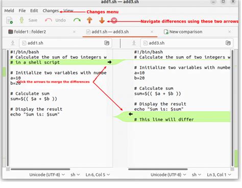 How To Use Meld Diff Tool In Linux