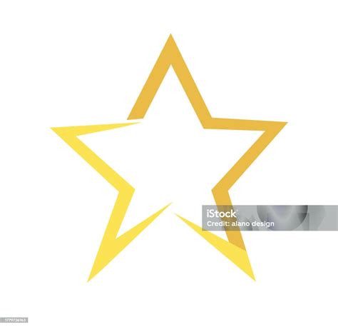 흰색 배경에 고립된 반짝이는 노란색 별 아이콘입니다 로고 스타 벡터 일러스트 레이 션 로고에 대한 스톡 벡터 아트 및 기타 이미지 로고 조언 등급매기기 Istock