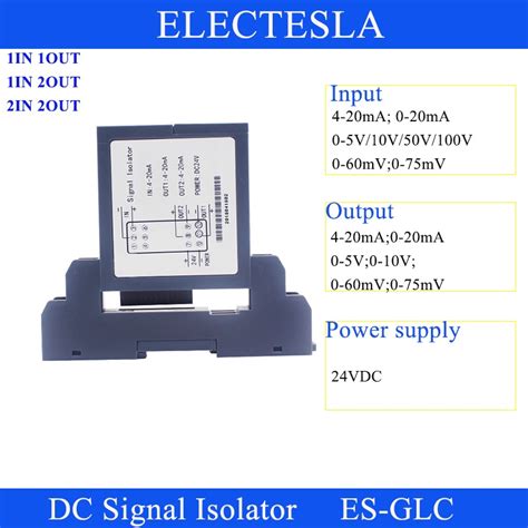 Es Glc Dc 0 10v 4 To 20ma Current Voltage Transmitter Signal Isolator Converter 0 5v Signal