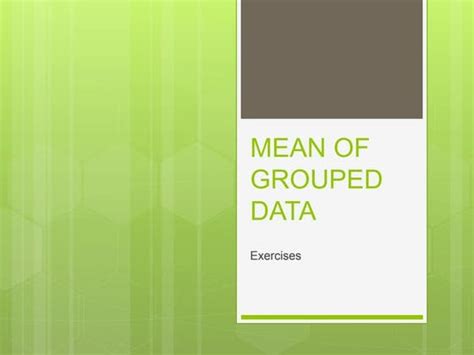 Frequency Distribution Table Pptx
