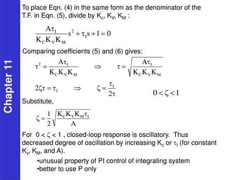Ppt Dynamic Behavior Of Closed Loop Control Systems Powerpoint