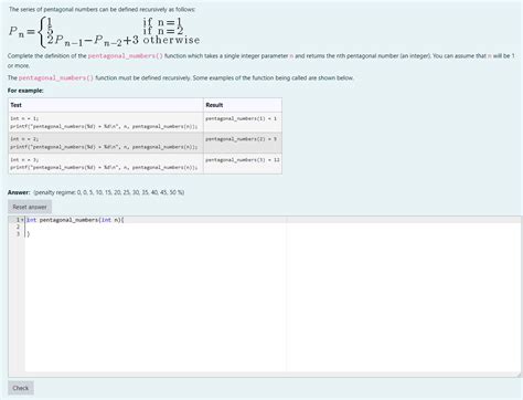 solved the series of pentagonal numbers can be defined