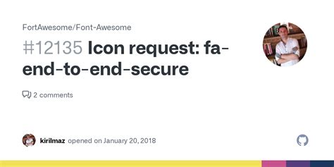 Icon Request Fa End To End Secure · Issue 12135 · Fortawesomefont Awesome · Github