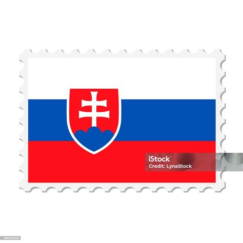 슬로바키아 우표 흰색 배경에 분리된 슬로바키아 국기가 있는 엽서 벡터 그림 고무도장에 대한 스톡 벡터 아트 및 기타 이미지 고무도장 국기 기 Istock