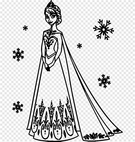 Elsa Anna Olaf كتاب تلوين رسم ، إلسا الأبيض الثدييات Png