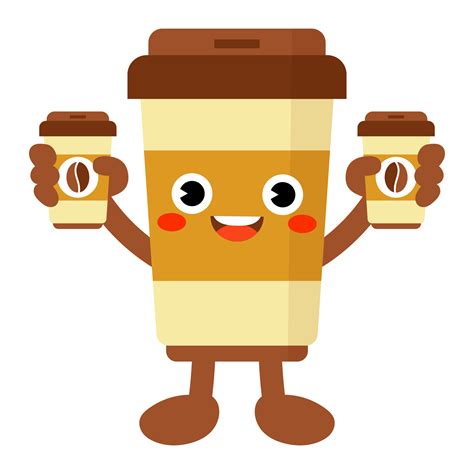 Funny Coffee Cup Holding Take Away Coffee 46028206 Png