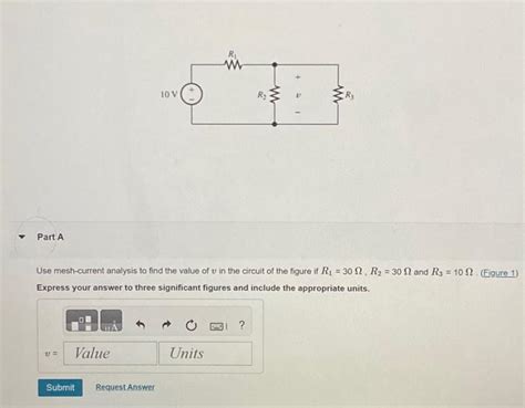 Solved Use Mesh Current Analysis To Find The Value Of V In