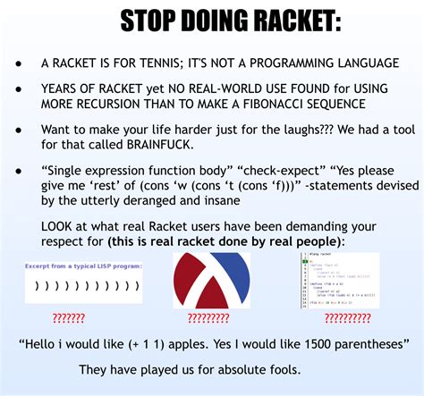 Stop Doing Racketlisp Rstopdoingscience
