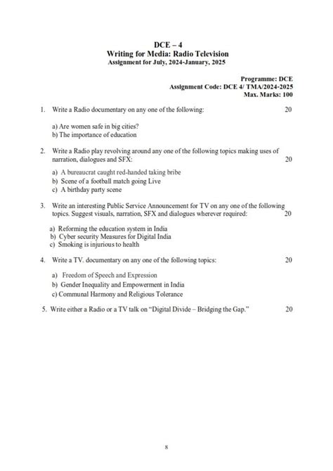 IGNOU DCE Solved Assignment English Medium IGNOU Solved Assignment