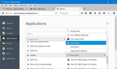 Make Firefox Open Gmail To Send A Message The New York Times
