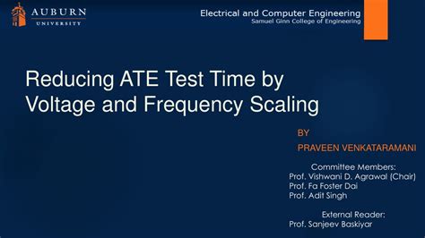 Ppt Reducing Ate Test Time By Voltage And Frequency Scaling