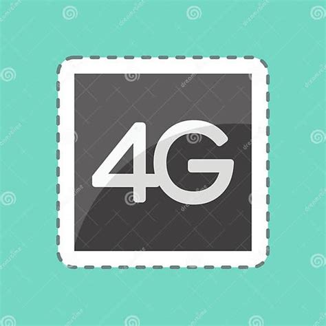 Sticker Line Cut 4g Suitable For Mobile Apps Symbol Simple Design