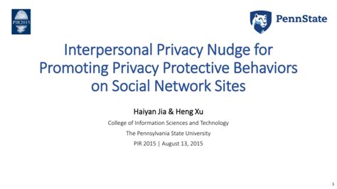 Interpersonal Privacy Nudge For Promoting