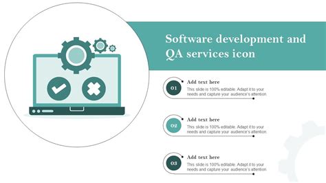 Software Development And Qa Services Icon Ppt Presentation