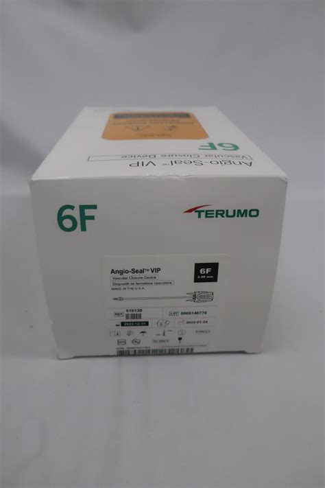 New Terumo 610130 Angio Seal Vip Vascular Closure Device 6 Fr Size