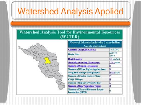 PPT Watershed Analysis PowerPoint Presentation Free Download ID 392773