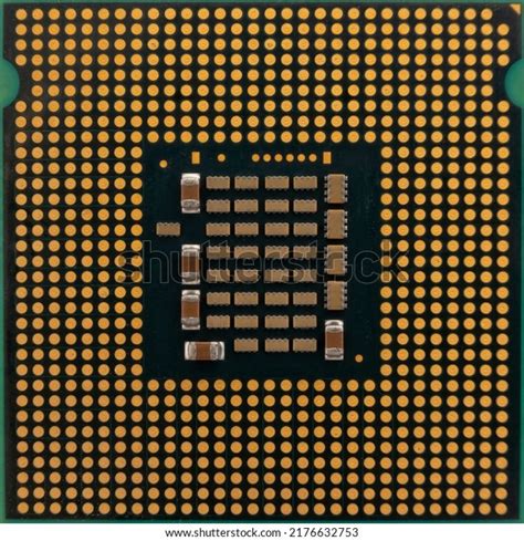 Computer Cpu Processor Chip View Bottom Stock Photo 2176632753 Shutterstock