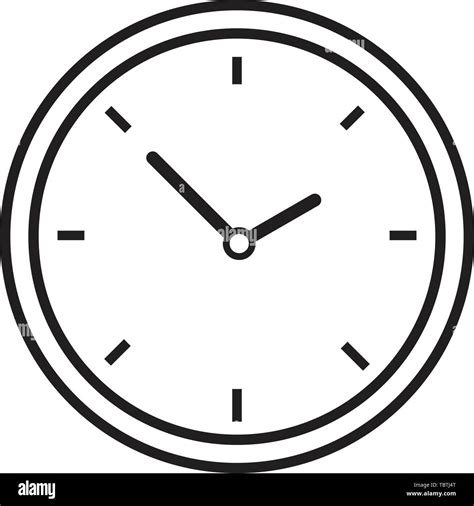 Clock Icon Time Line Vector Isolated On White Stock Vector Image Art Alamy