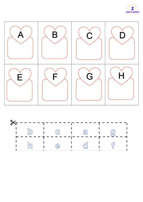 Matching Lowercase To Uppercase Alphabet Exercise