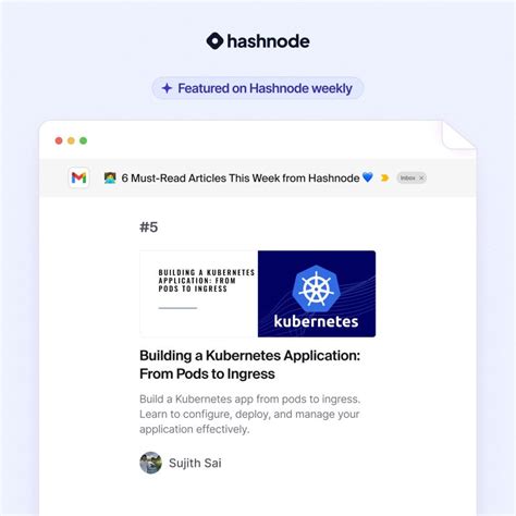 my article on kubernetes on hashnode sujith sai posted on the topic