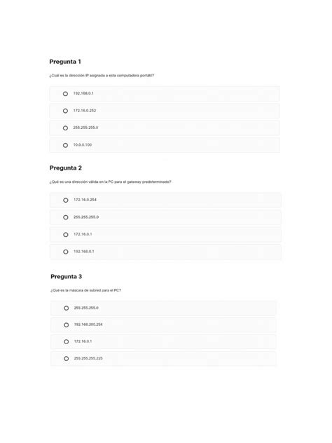 Introduccion Cisco Packet Tracer Examen Pdf