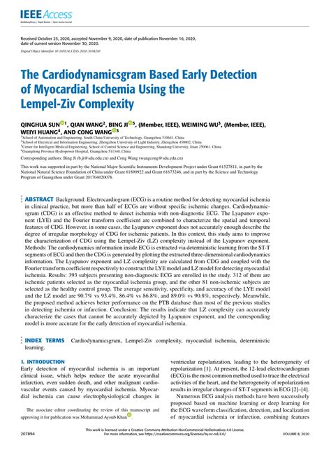 pdf the cardiodynamicsgram based early detection of myocardial