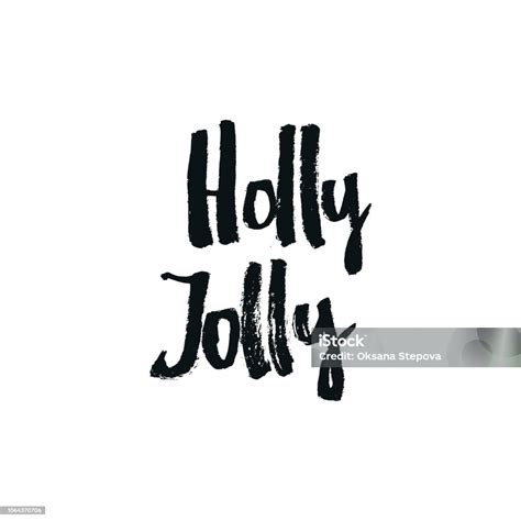 홀리 졸리크리스마스와 새 해 문구 카드 포스터 T셔츠 등등에 대 한 현대 글자를 손으로 격언에 대한 스톡 벡터 아트 및 기타