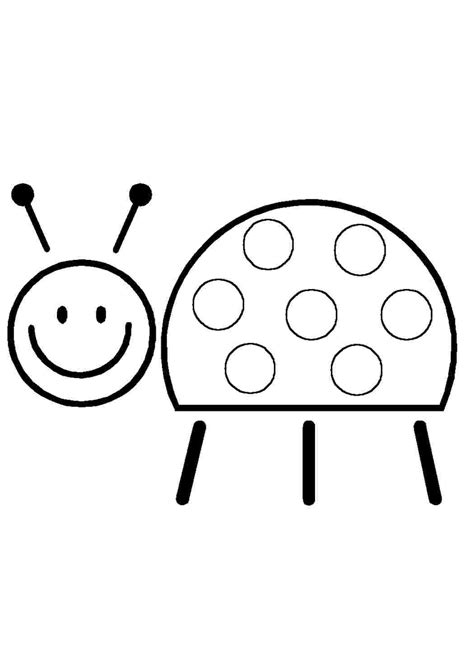 Раскраски У цветочка Скачать раскраски бесплатно Раскраска божья коровкаБожья коровка на