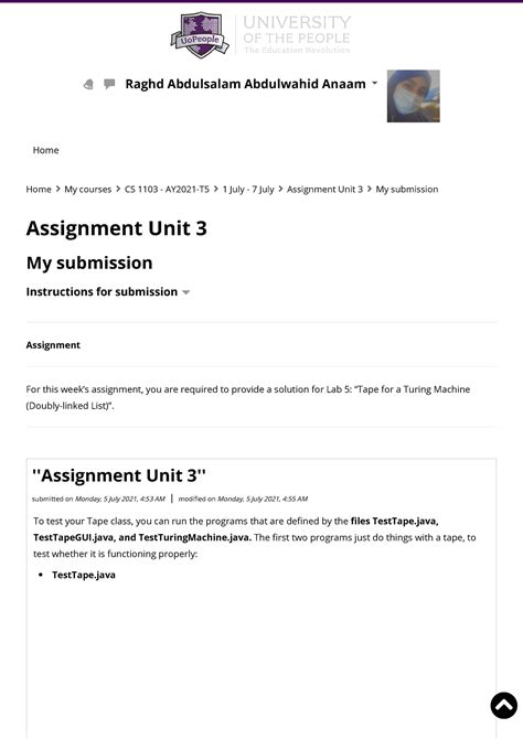 assignment unit 3 home assignment unit 3 my submission