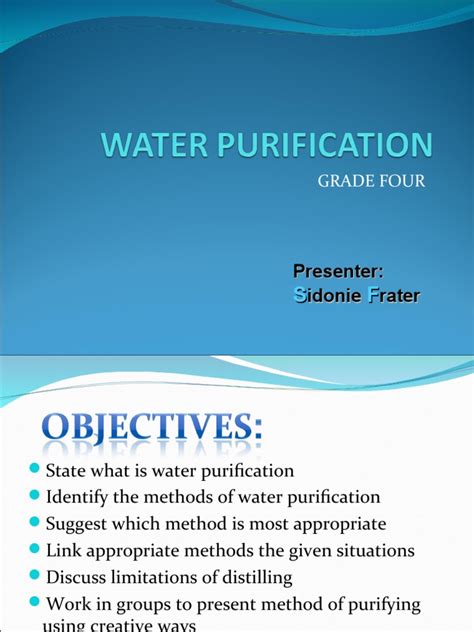 Water Purification Methods Pdf Water Purification Water