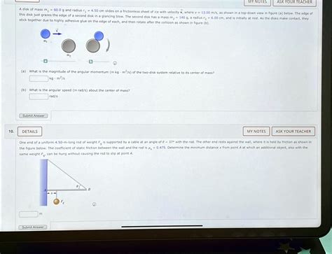 Solved Solve Both Questions The Two Disks Stick Together Due To Highly
