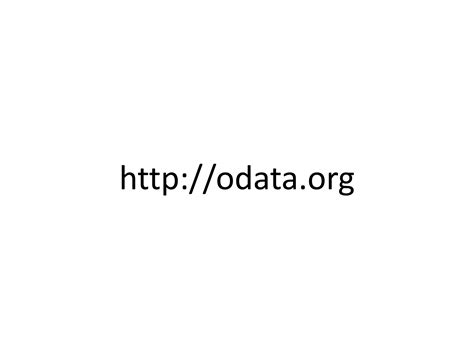 Open Data Protocol Odata Ppt