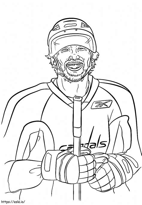 Alex Ovechkin Coloring Page