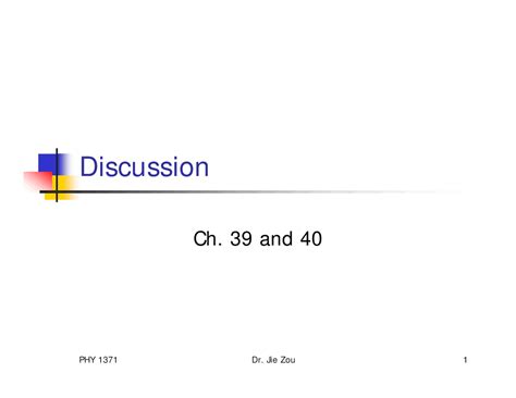 Lecture Slides On The Quantum Oscillator General Physics Iii Phy 1371 Docsity